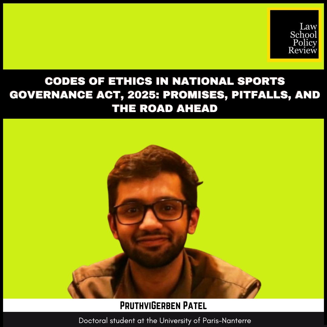 Codes of Ethics in National Sports Governance Act, 2025: Promises, Pitfalls, and the Road Ahead ...